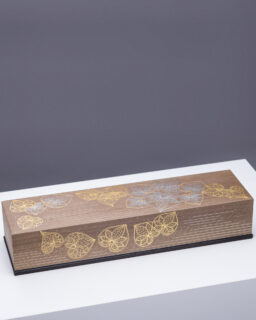 Lidded Box with Kirikane Design: “Futaba Aoi” | Kirikane | Kogei Art KYOTO